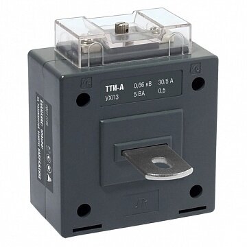 Трансформатор IEK ТТИ-А 50/5А 5ВА, класс точности 0.5, ИЭК ITT10-2-05-0050