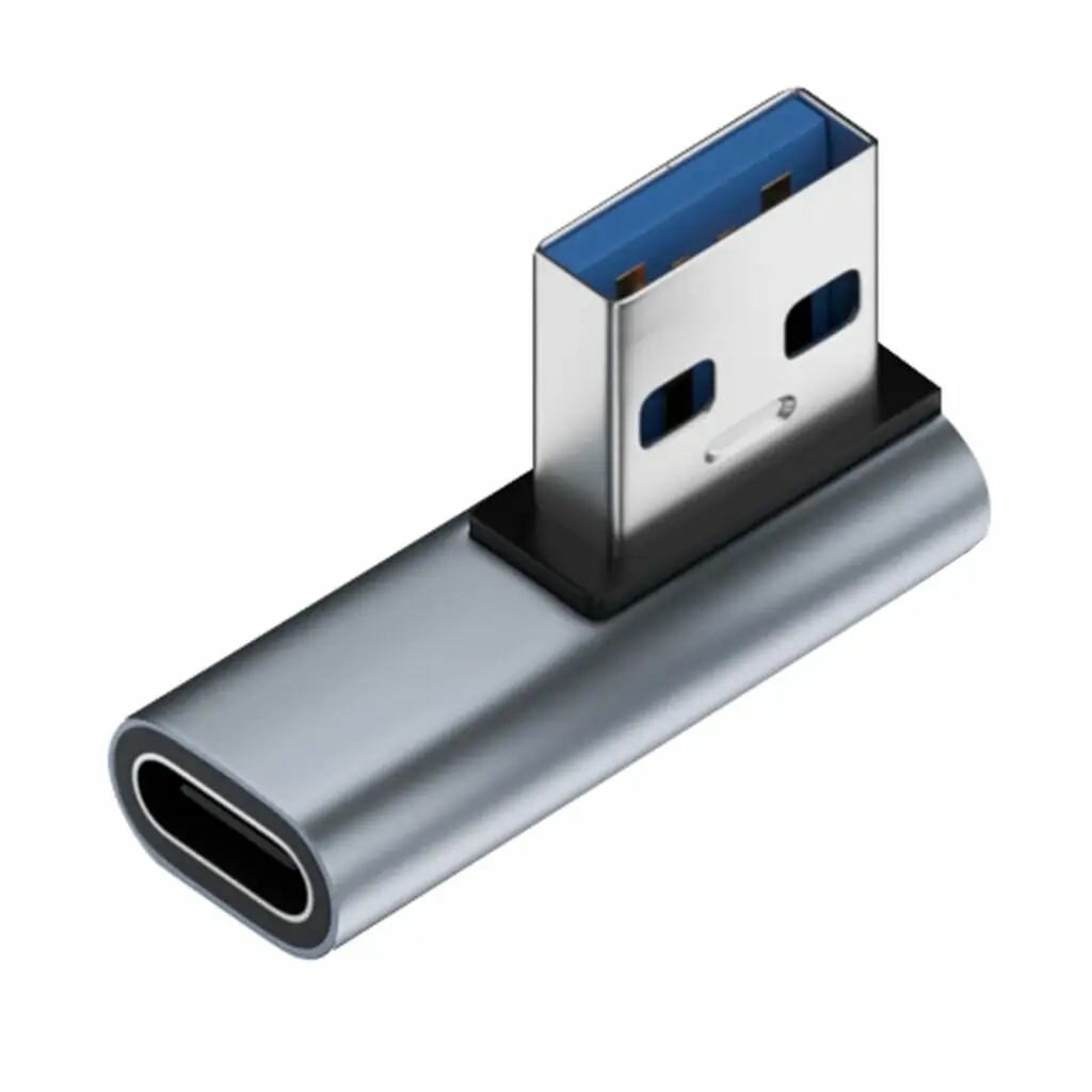Переходник от разъема USB3.0 к разъему Type C-передний средний изгиб-
