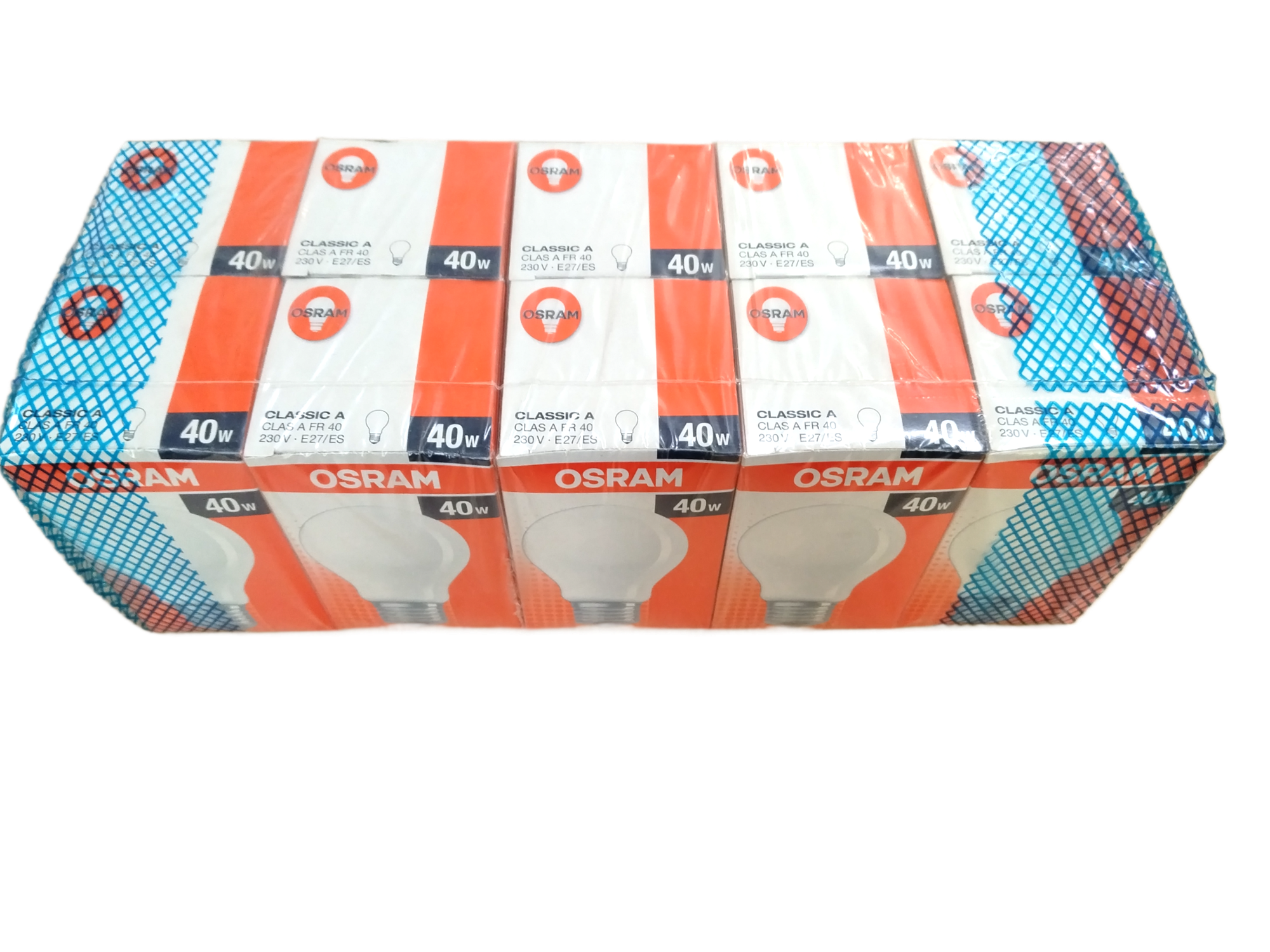 Лампа накаливания OSRAM CLASSIC A FR 40Вт E27 220-240В d=55 l=105 матовая, 415 Лм, 10 штук, 4008321419415