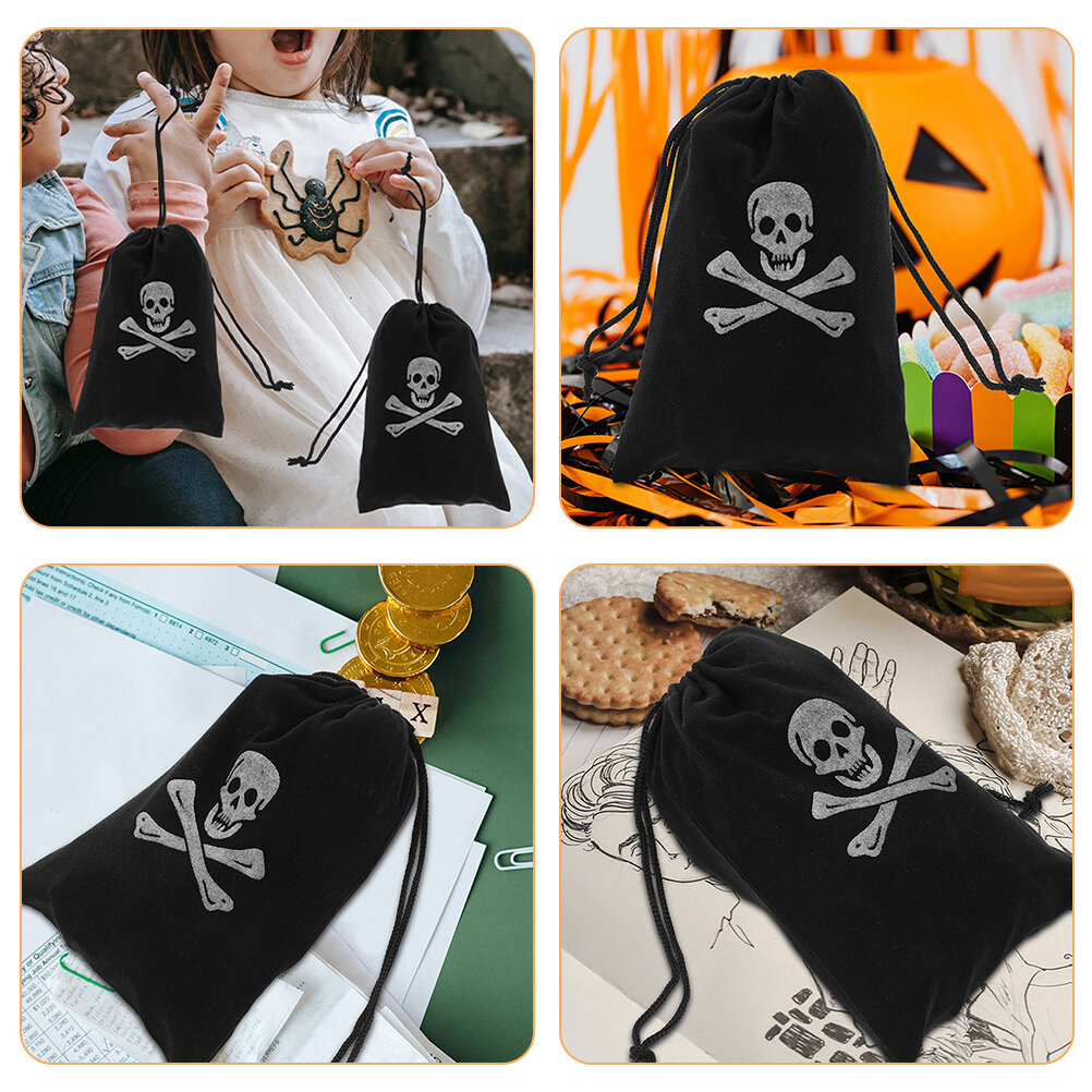 12 Штук Halloween Пouch для Монет И Ювелирных Изделий С Тыквенной Тематикой 12.00X9.50X0.20Cm