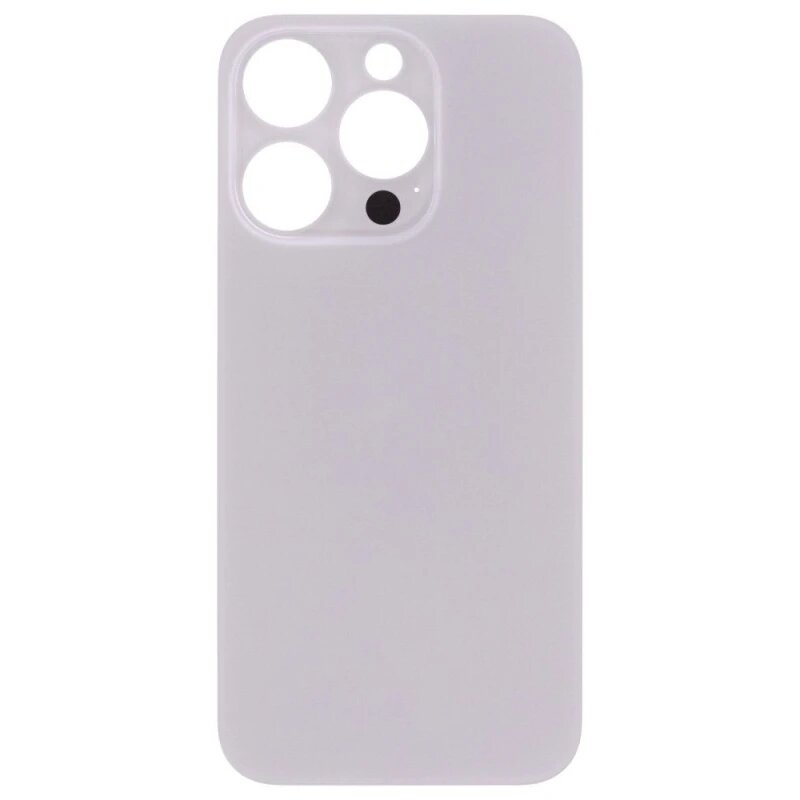 Задняя крышка для Apple iPhone 15 Pro (белый) (с широким отверстием) (Premium)