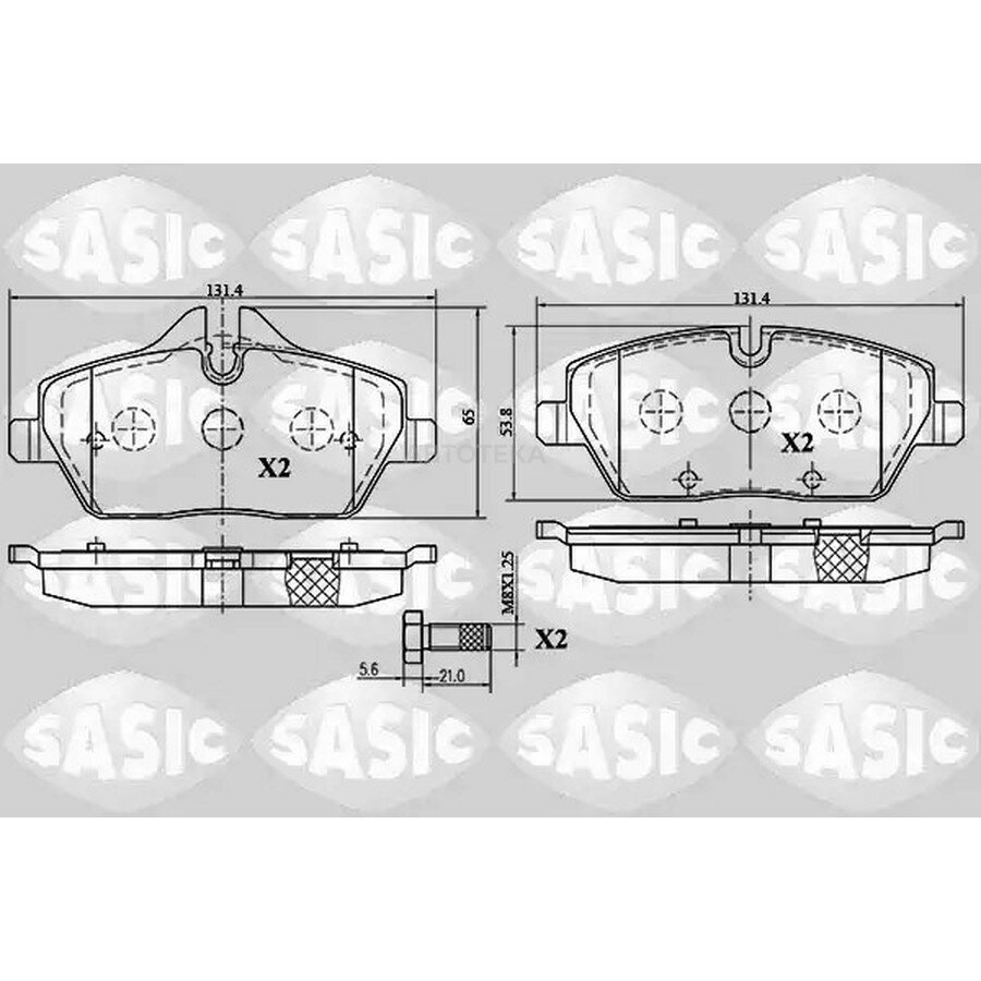 Колодки тормозные BMW/MINI 1(E81/82)/CLUBMAN SASIC 6216027