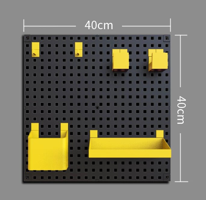 Геек-стиль 40x40см черно-желтый пластиковый пегборд для стен