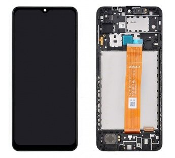 Дисплей для Samsung A125F Galaxy A12 в рамке (черный) 100% + набор инструментов и клей
