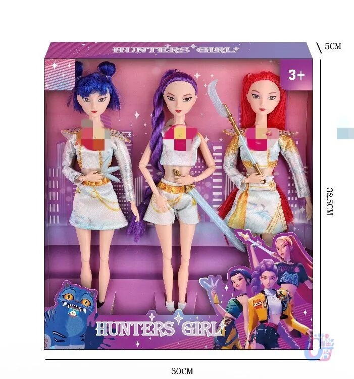 Куклы K-Pop Demon Hunters Хантрикс Руми, Зои, Мира Набор из