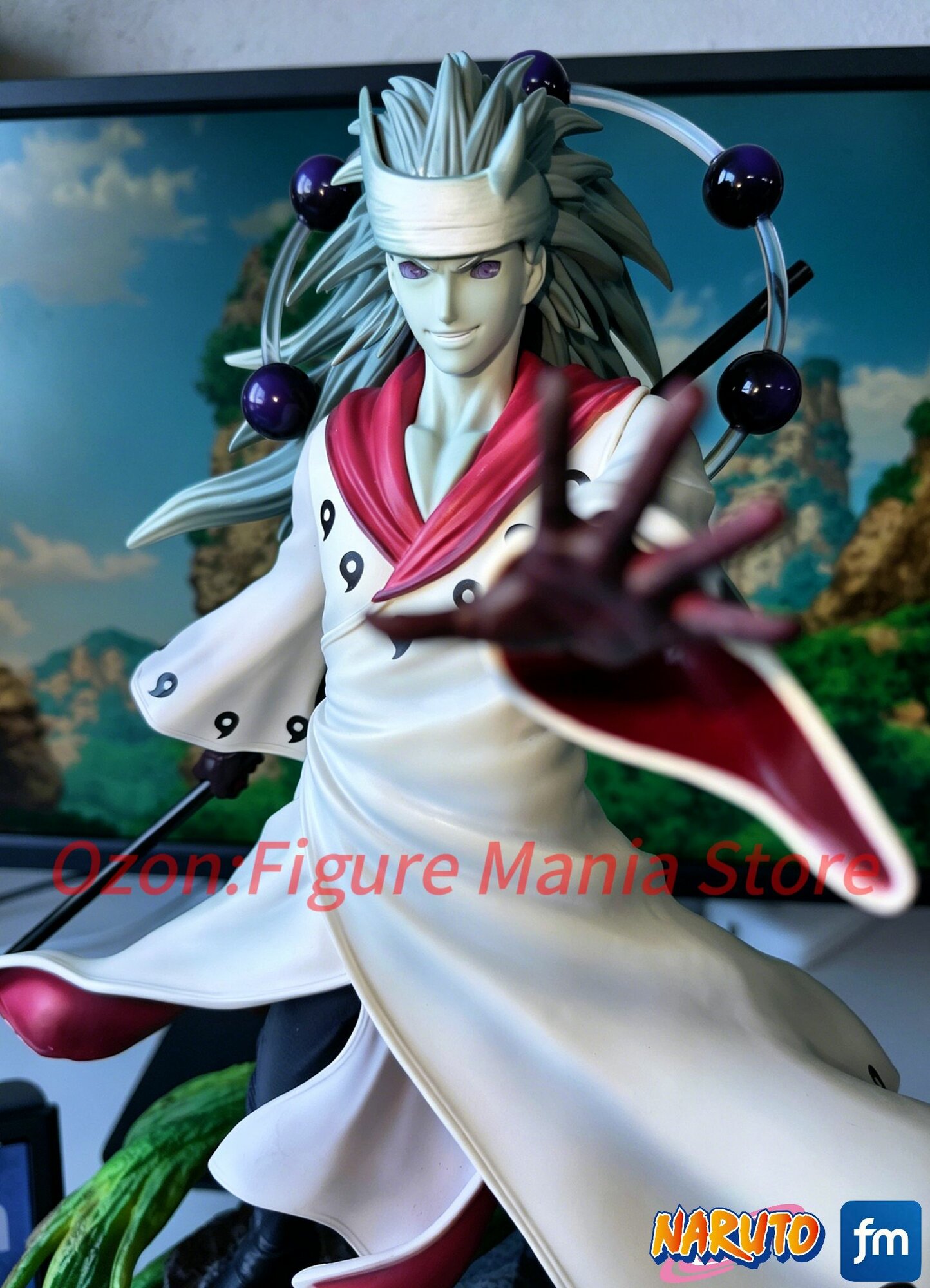 Фигурка аниме Наруто Мадара Учиха(Режим Мудреца Шести Путей) / Naruto Madara Uchiha, с подставкой, 43cm
