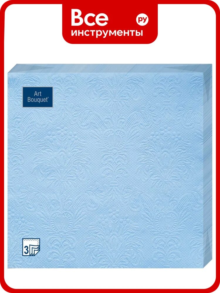 Бумажные салфетки EUROHOUSE 33x33 см, 3-слойные, Джинсовый синий Барокко 16 шт 57221
