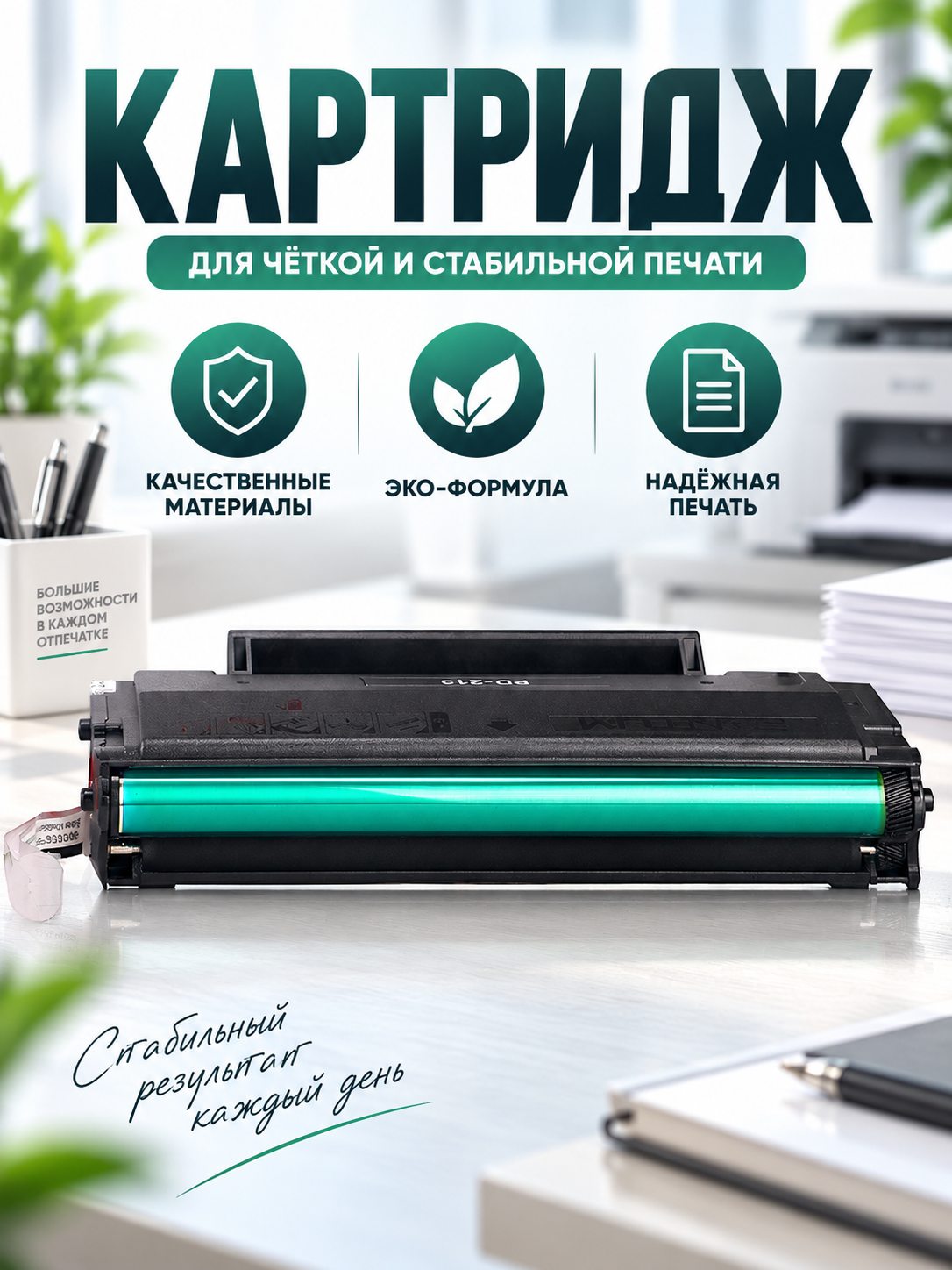 Картридж PD‑219 для принтеров Pantum, большой ресурс, чёткая черная печать дома и в офисе