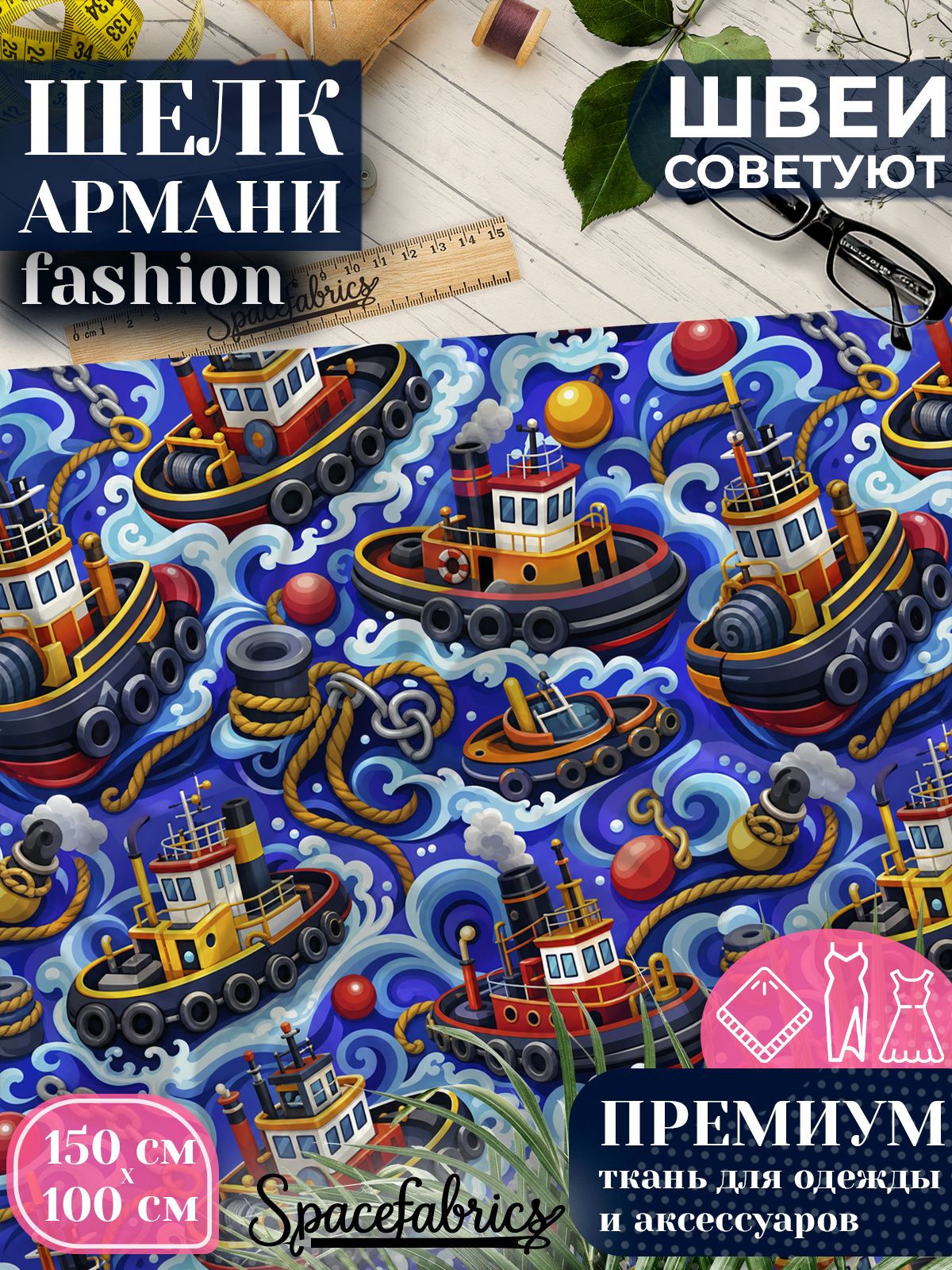 Ткань для шитья шелк Армани, искусственный атлас шелк для костюмов, платьев, юбок с принтом