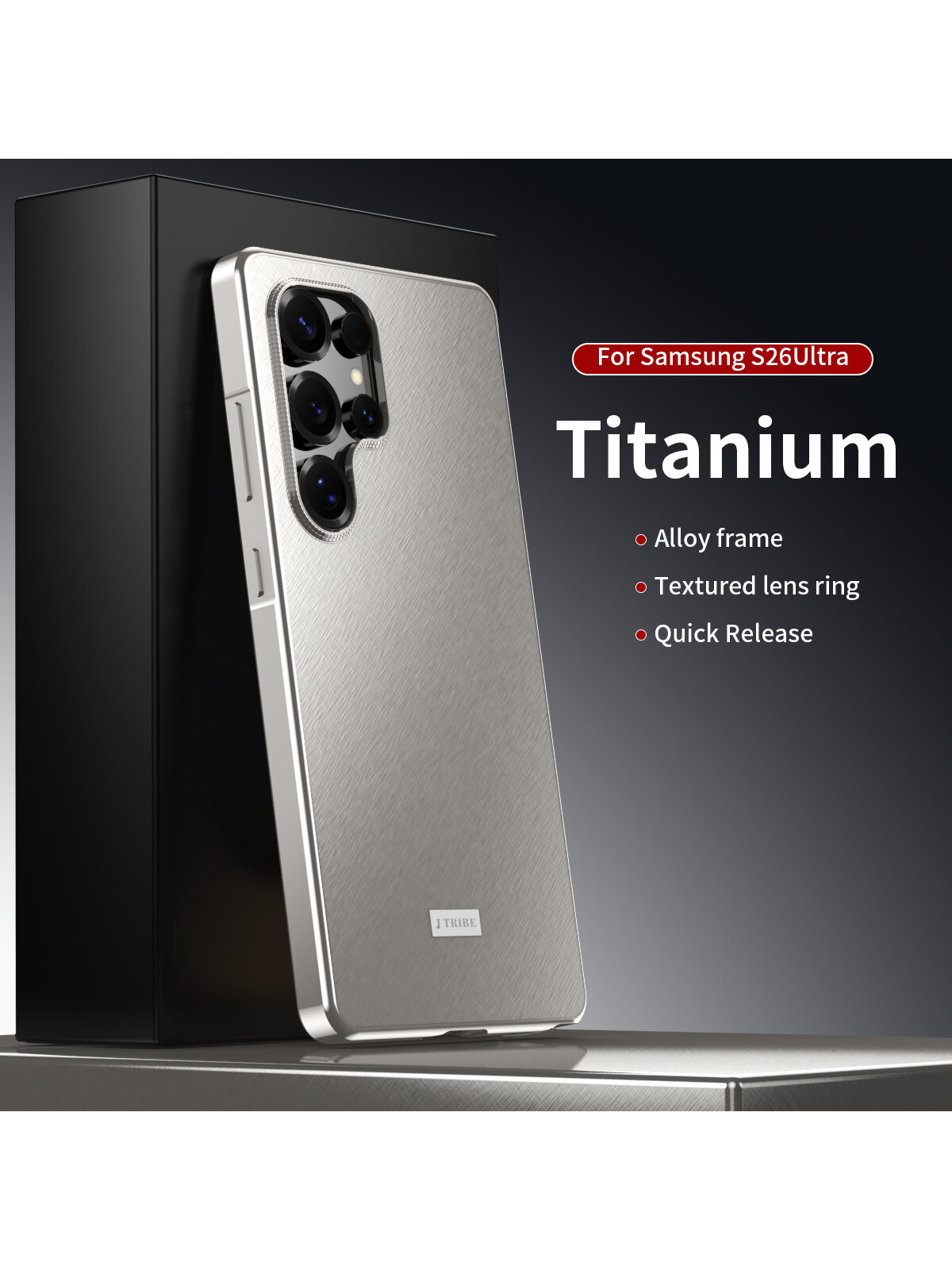 Чехол-кардиомонитор металлический для Samsung Galaxy S26 Ultra, титан, защита камеры, ударопрочный