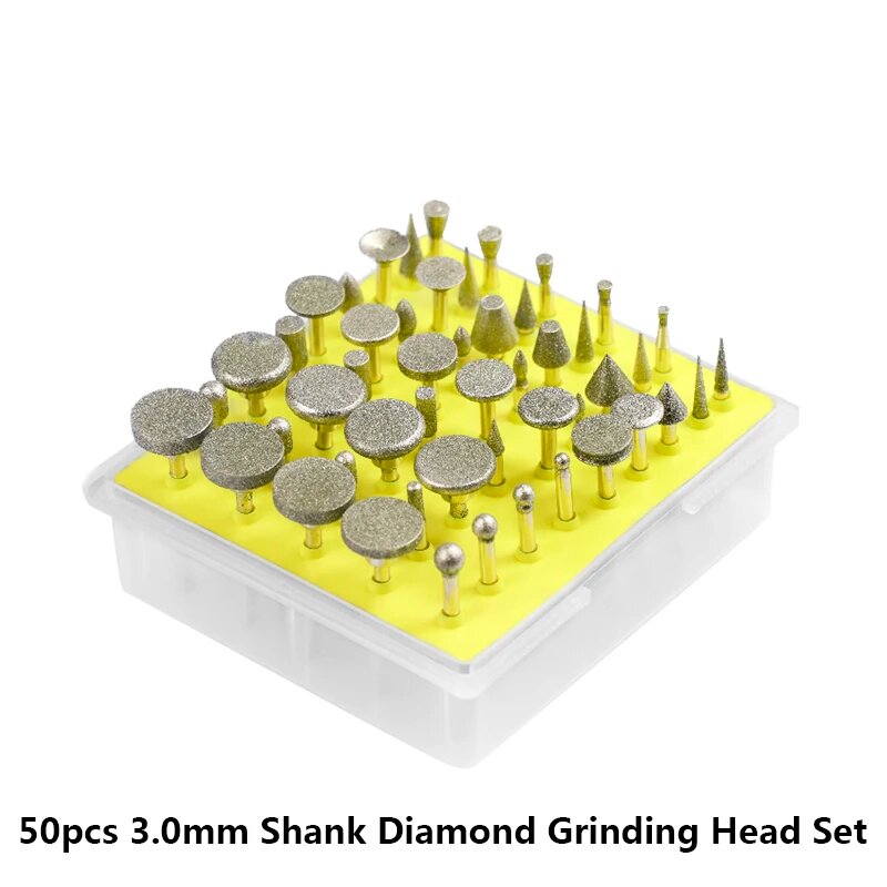 Набор шлифовальных головок XCAN с алмазным покрытием 50 шт. 50pcs Big Head