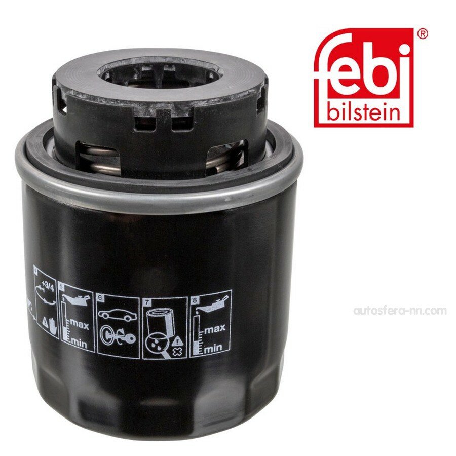 FEBI 49665 Фильтр масляный AUDI A3 2007->, SKODA Superb 2008->, VW Golf V 2007->/Jetta III 2007->/Passat 2007->/Scirocco 2008->/Tiguan 2007->/Touran 2006->