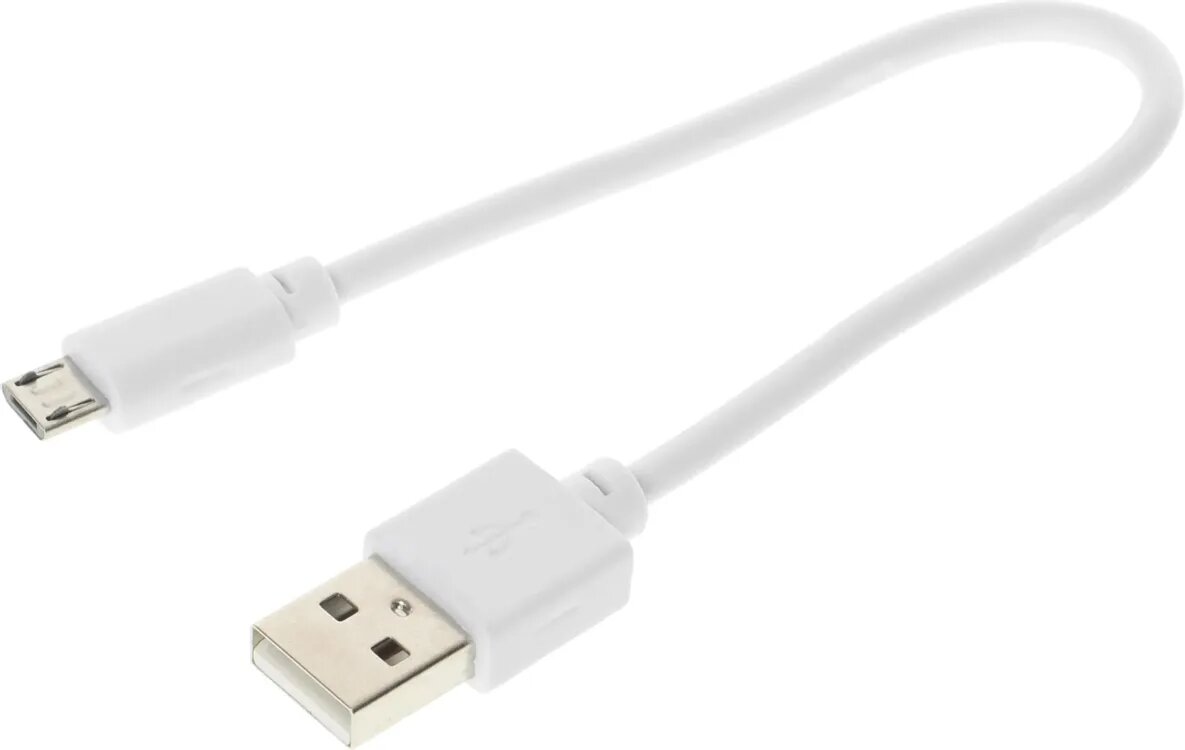 Кабель Digma micro USB (m) - USB (m), 0.15м, 2A, белый
