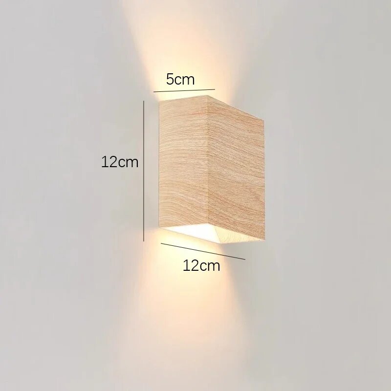 Деревянный LED настенный светильник Warm White (2700-3500K), A1