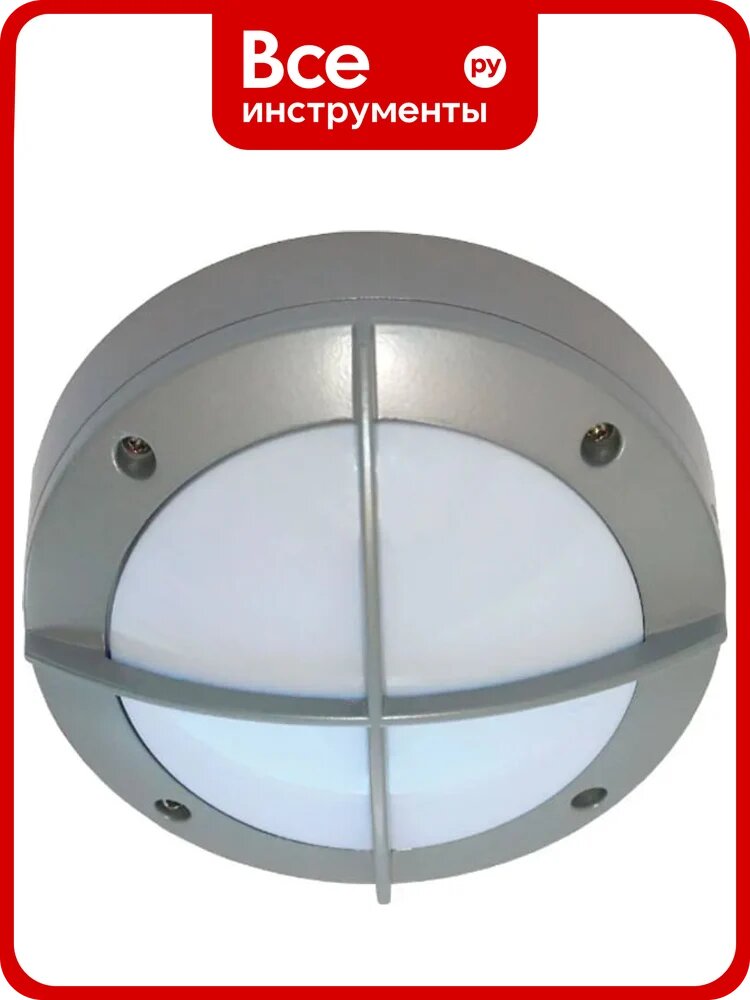 Накладной светильник Ecola led b4143s ip65, матовый, круг, с решеткой, алюминий, 1 x gx53, серый, 145x145x65 FS53CSECS
