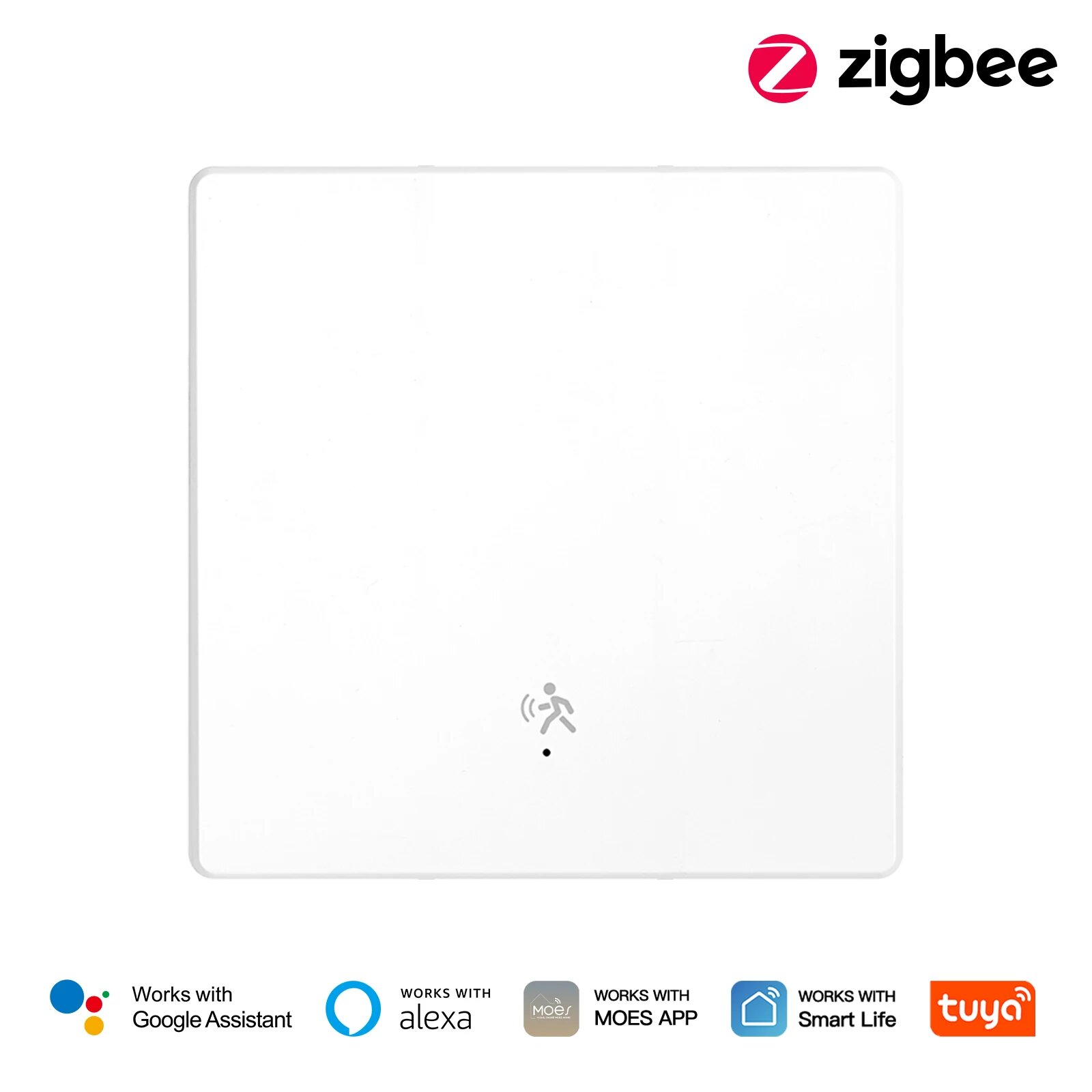 MOES Tuya Zigbee Умный Выключатель со Считывателем Радарного Датчика 1 gang