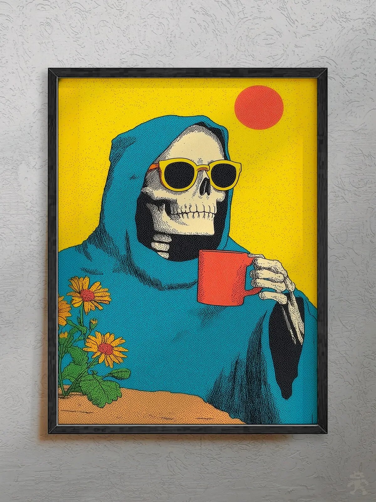 Интерьерный постер "Coffee With No Tomorrow" в стиле pinterest, формата 30x40 см.