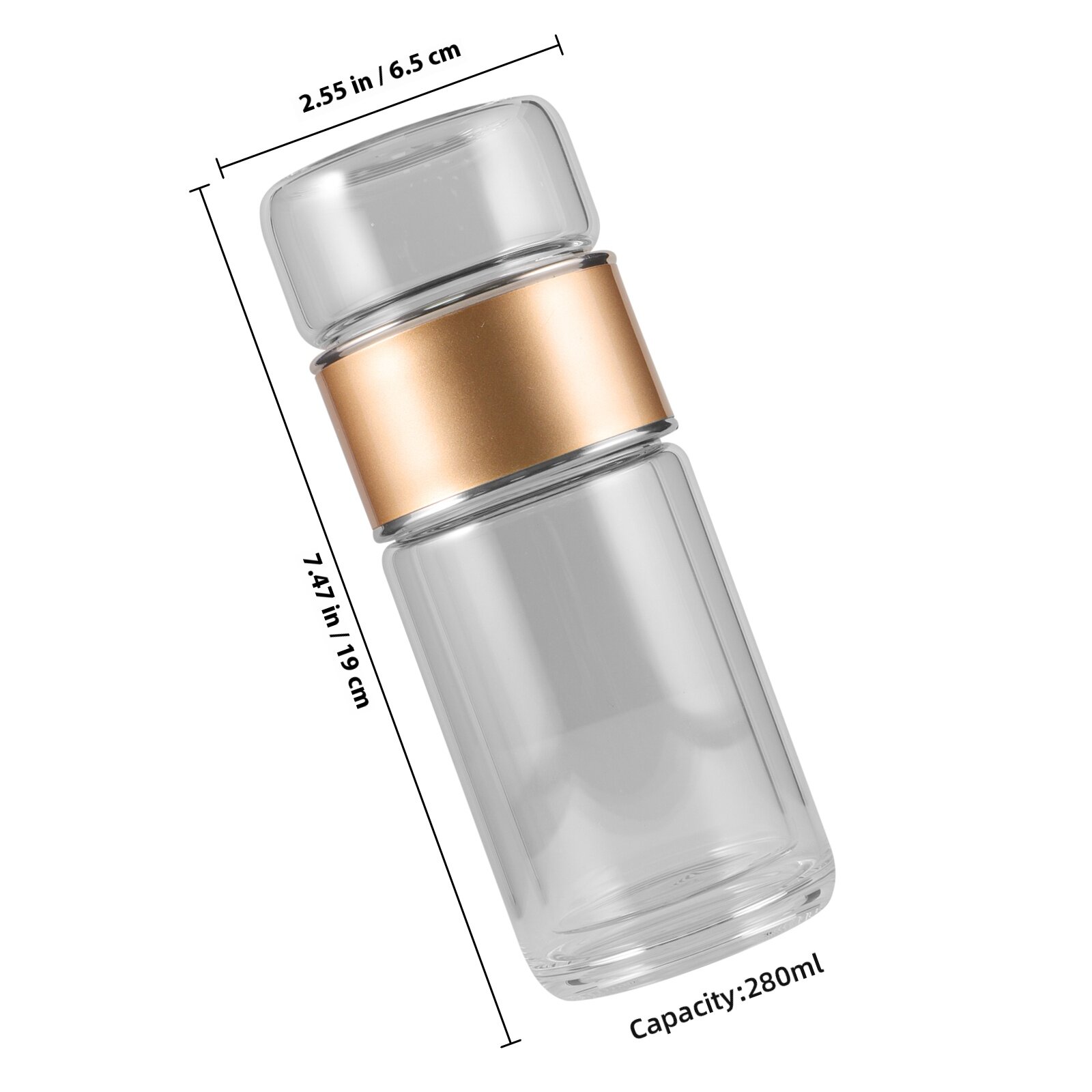 Стакан Из Двухслойного Пластика С Антипроживанием 1 Шт 280ML 19.00X6.50X6.50CM