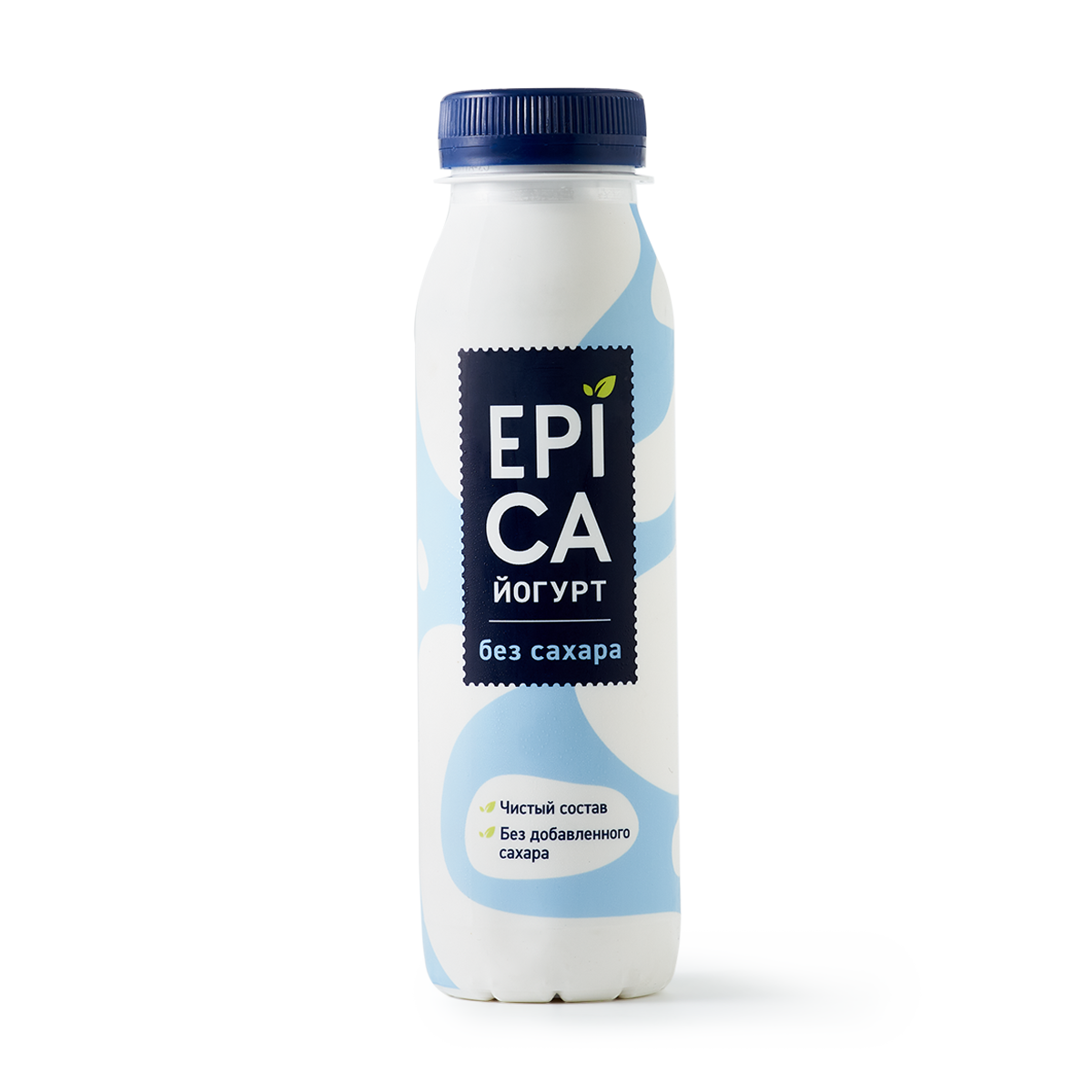 Йогурт Epica, натуральный, без сахара, 2,9% жирности, пластиковая бутылка, 260 г