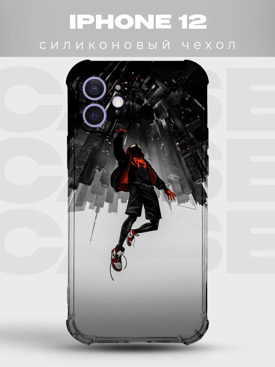 Чехол на iPhone 12 Человек-паук комикс spider man марвел