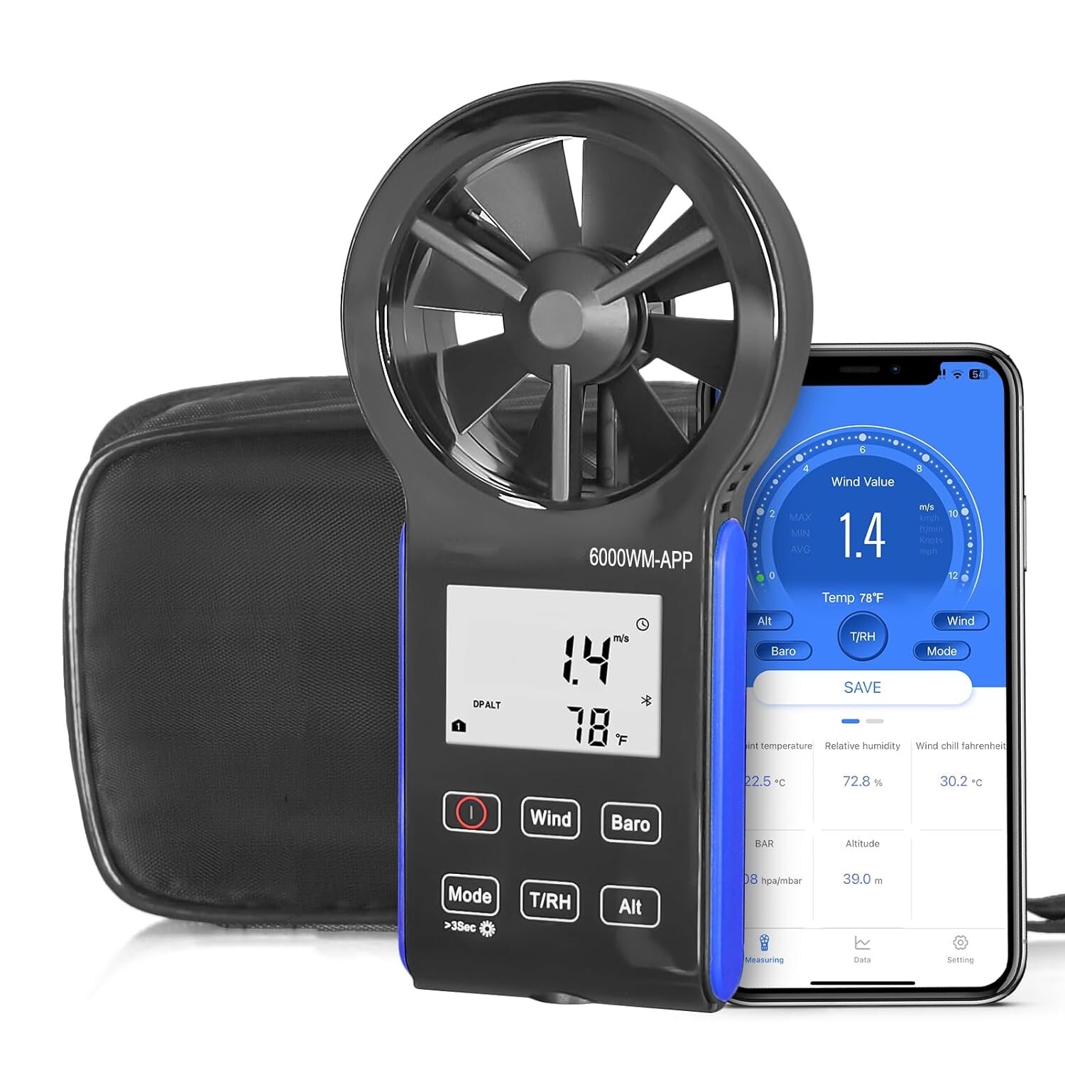 HoldPeak Анемометр HP?6000WM? APP