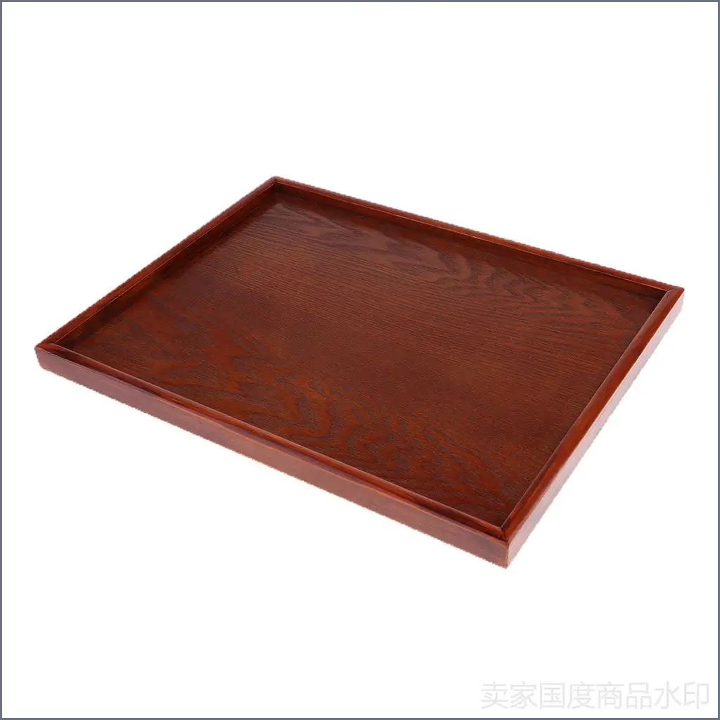 Прямоугольный деревянный поднос для макетов, 35x24см