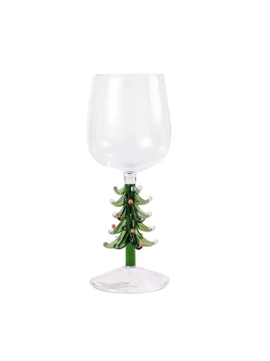 Разноцветный стакан Goblet с декоративной ножкой в виде елки