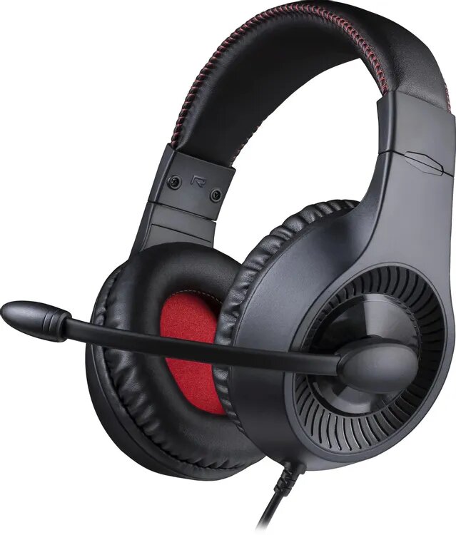 Гарнитура игровая Redragon Pelias, для компьютера и игровых консолей, накладные, проводные, черный / красный