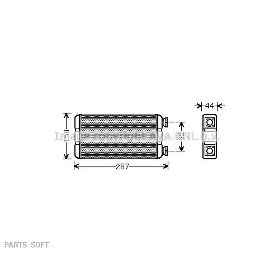 Радиатор печки от официального дистрибьютора, AVA, артикул RTA6457