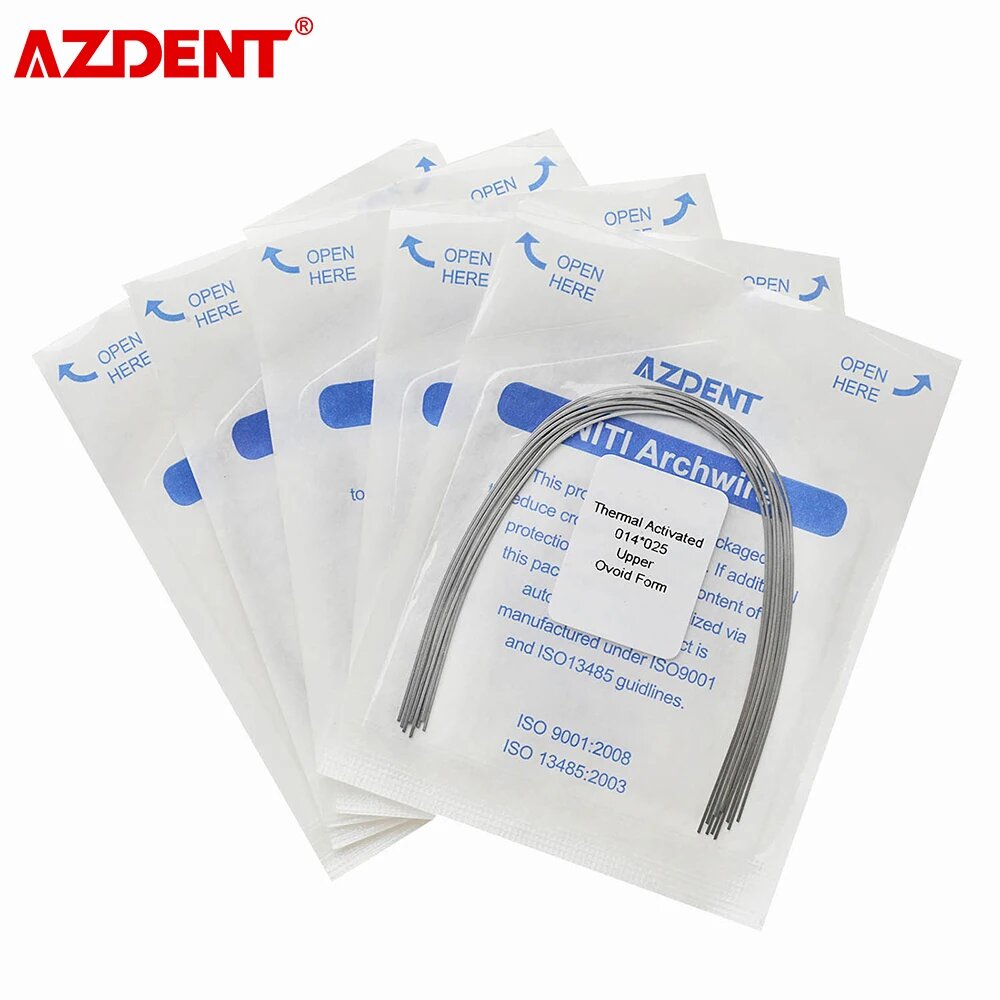 AZDENT NITI Дуговые провода 5 упаковок 16X16 Upper