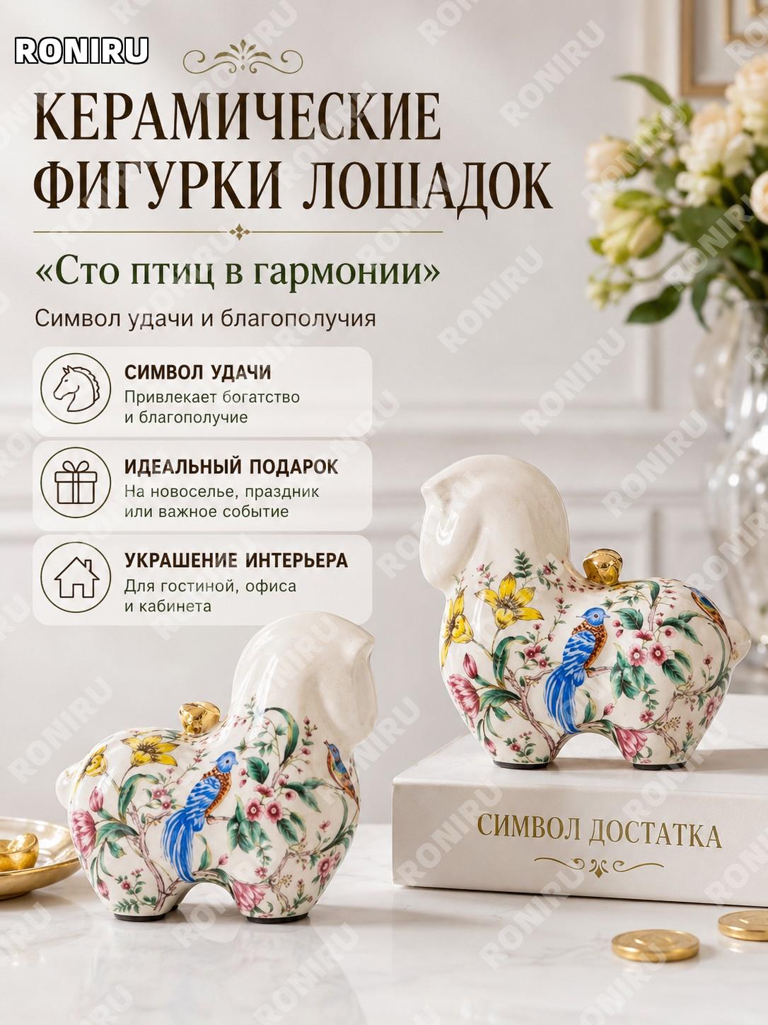 Керамическая фигурка 百鸟齐鸣（17-02P）декор для дома статуэтка украшение интерьера гостиная кабинет керамический декор