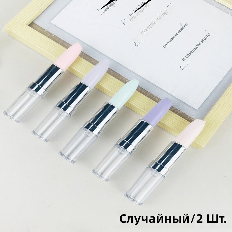 Шариковая ручка в форме губной помады прозрачная со встроенным отсеком для хранения, 2 шт.