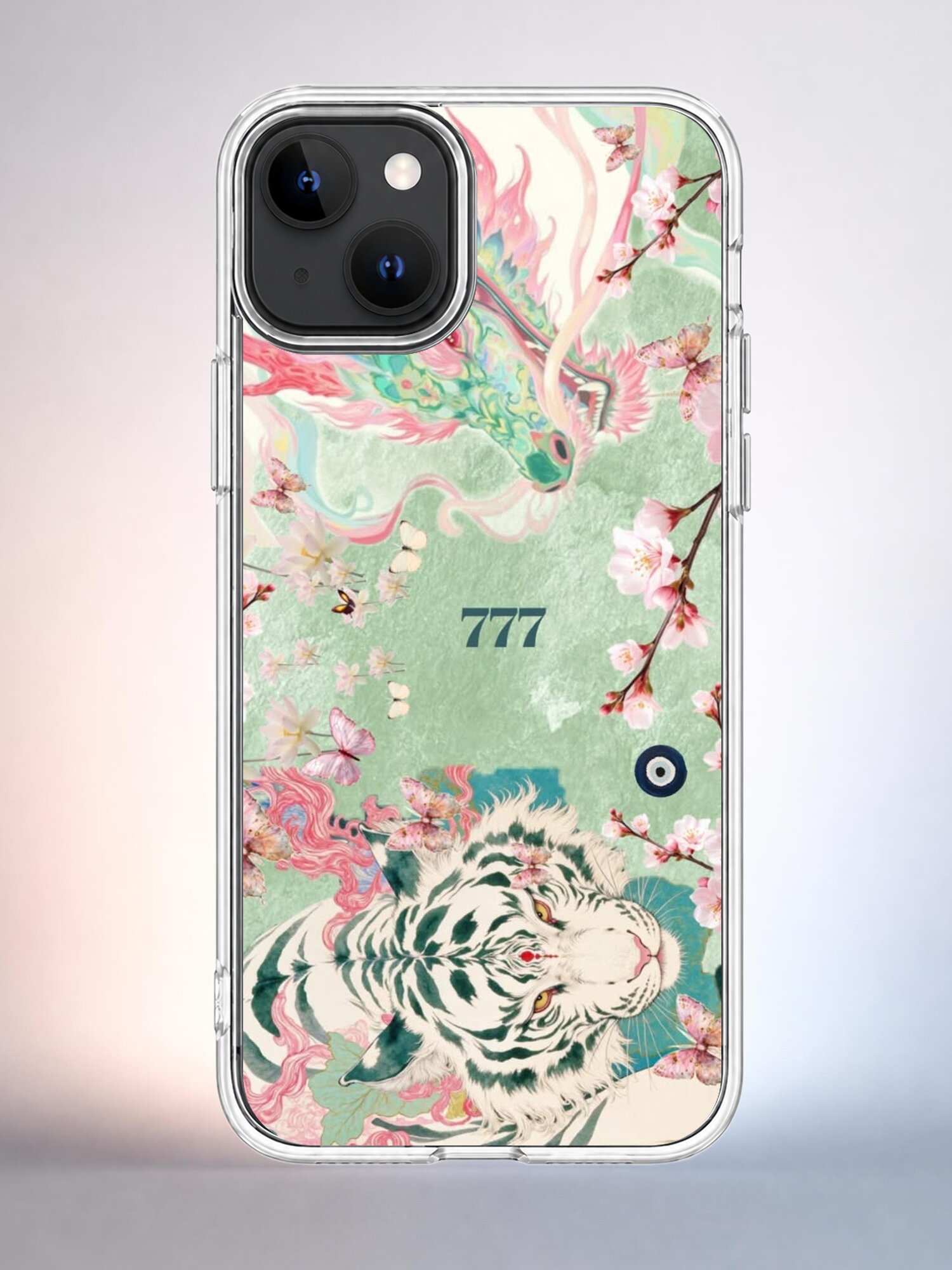 Чехол iPhone 14 Дракон и Y2K Indie Sleaze