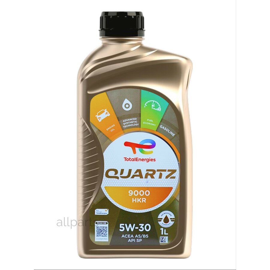 TOTALENERGIES 230348 1L 5W30 QUARTZ 9000 HKR API SP ACEA A5, B5. HYUNDAIKIA масло моторное синтетическое разработанное