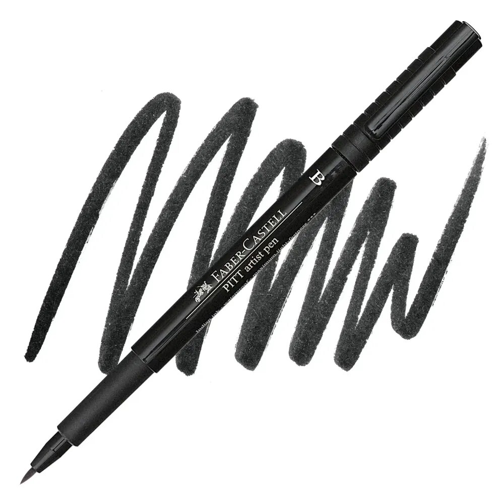 Ручка капиллярная Faber-Castell "Pitt Artist Pen Brush", цвет 199 черный