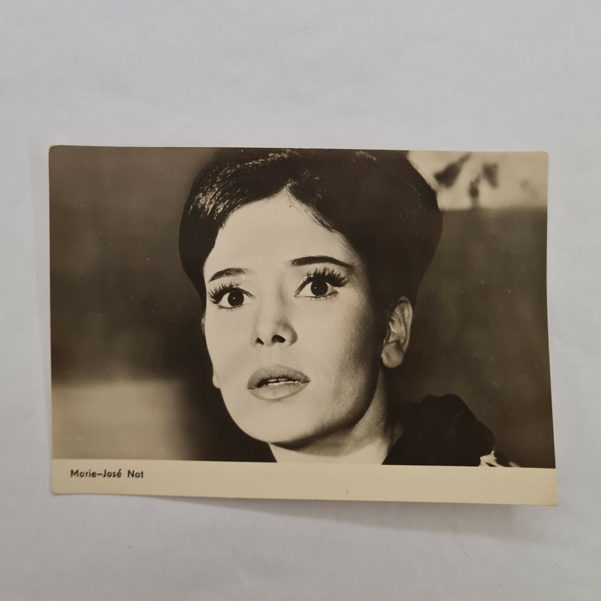 Открытка винтажная, СССР. Фотоактриса Marie, José Nat, черно белый фотопортрет