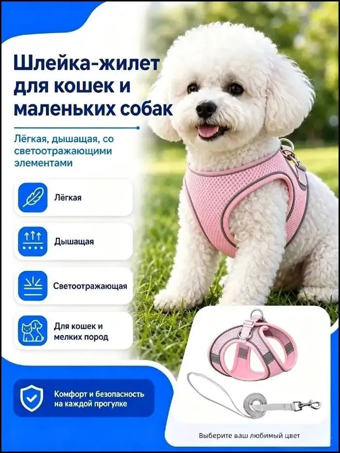 Анатомический шлейк коричневого тона применяется для кошек и миниатюрных псов, популярный.-a
