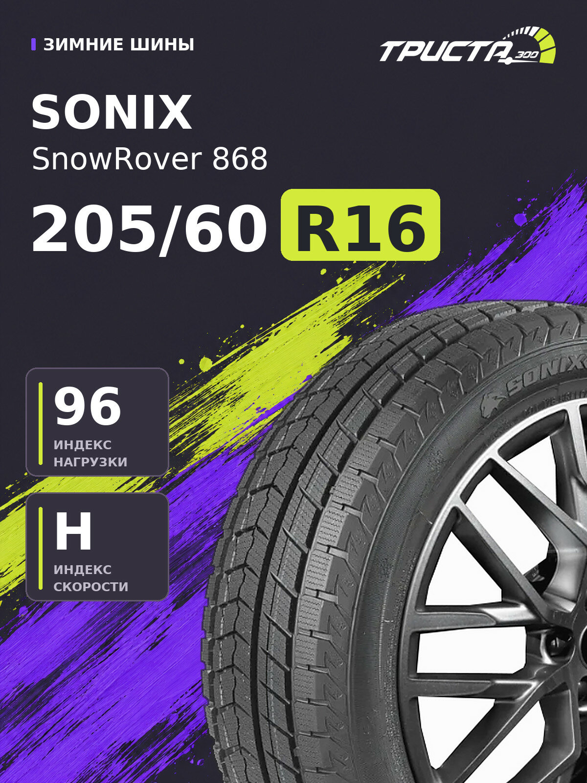 Шина SONIX SnowRover 868 205/60R16 96H