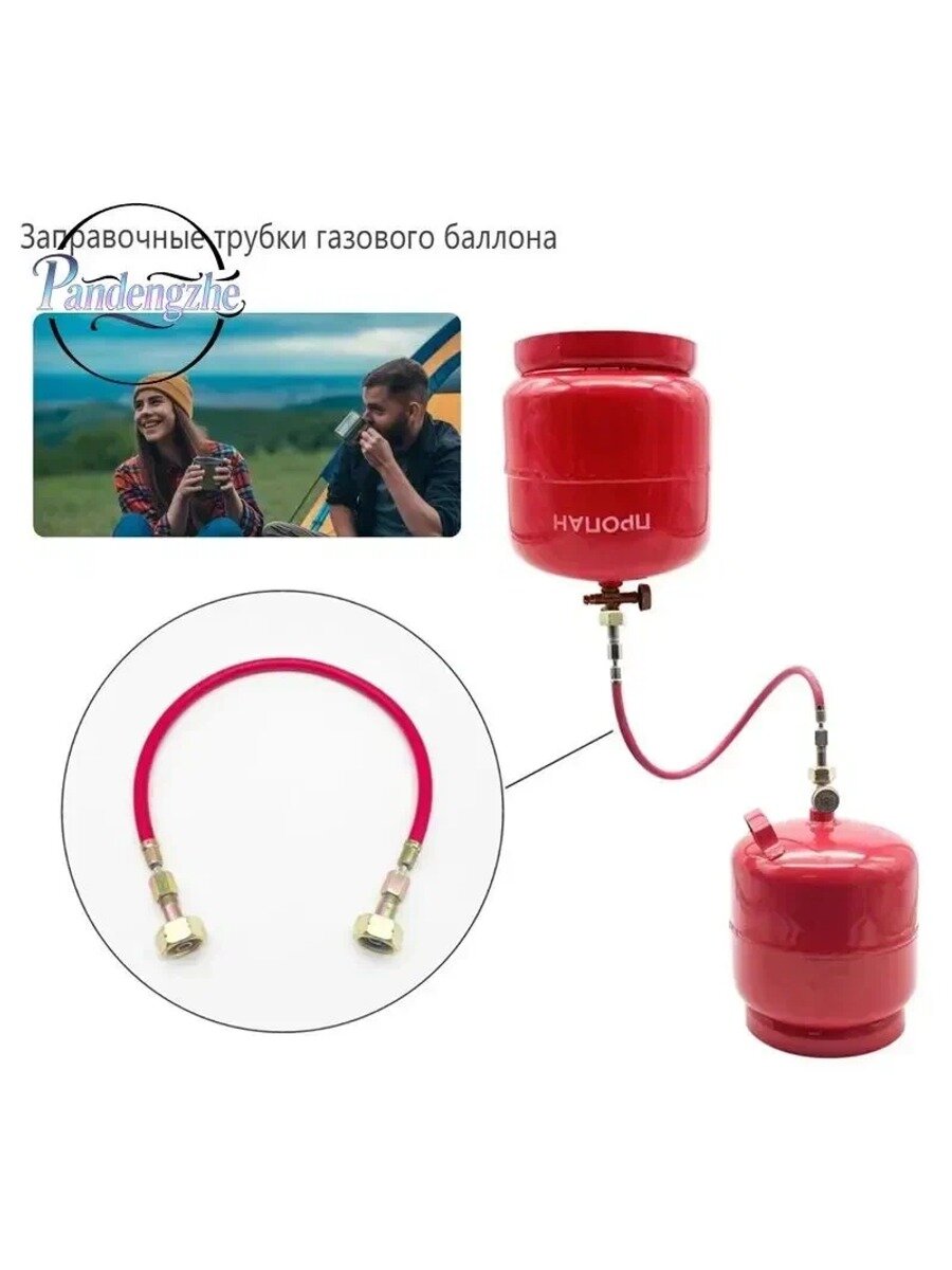 Переходник для накачки баллона сжиженным газом, соединительная труба для взаимной заправки баллона сжиженным газом