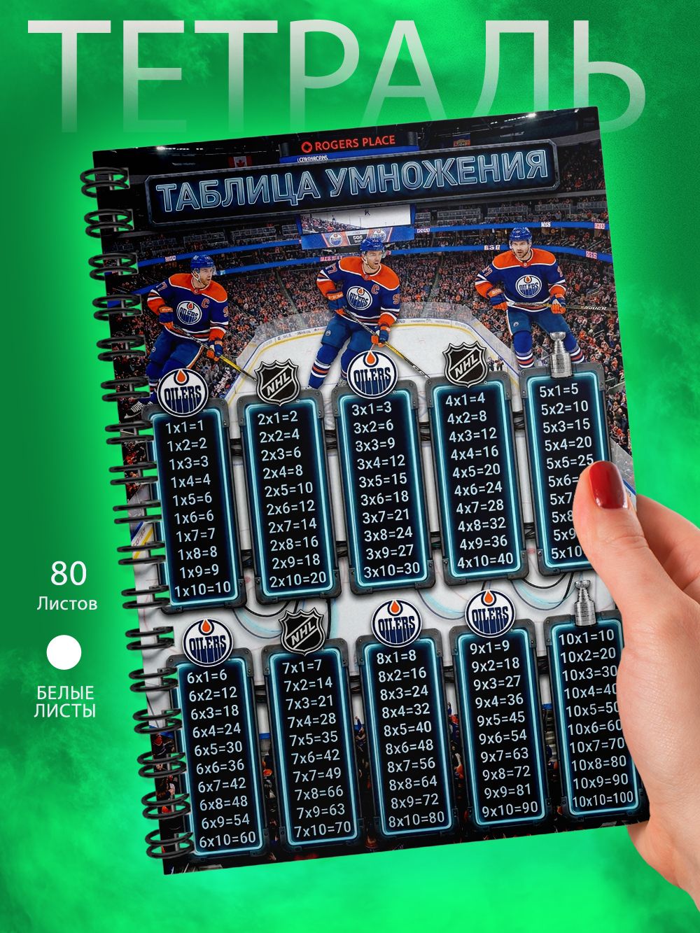 Тетрадь - Таблица умножения - НХЛ - Эдмонтон Ойлерз
