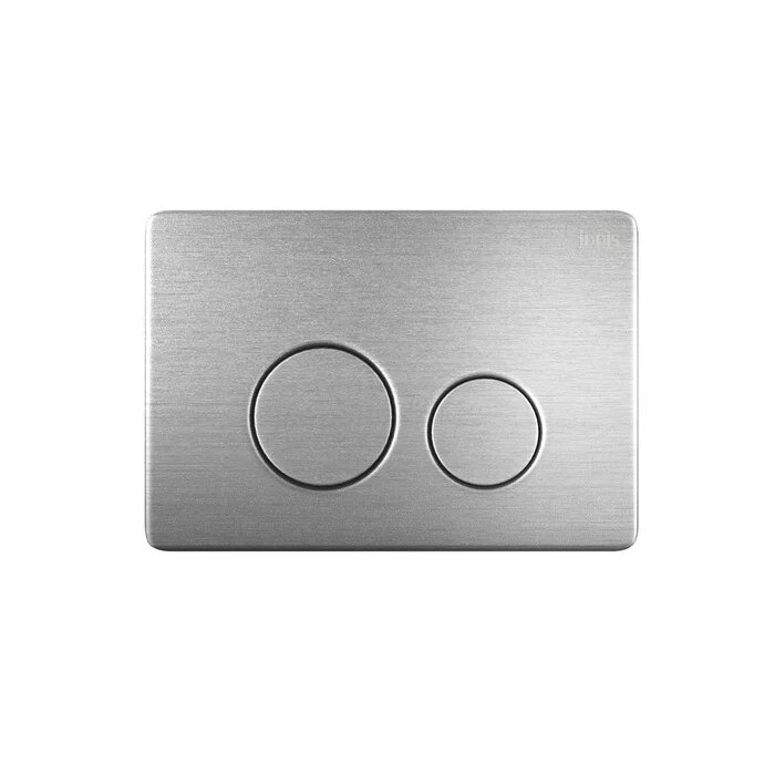 Кнопка смыва для инсталляции IDDIS Юнистил (Unisteel) UNS10S0i77 хром, матовая, из нержавеющей стали, двойной смыв