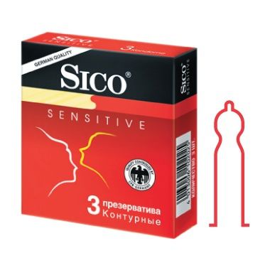 Презервативы, sico, sensitive, 3 шт.