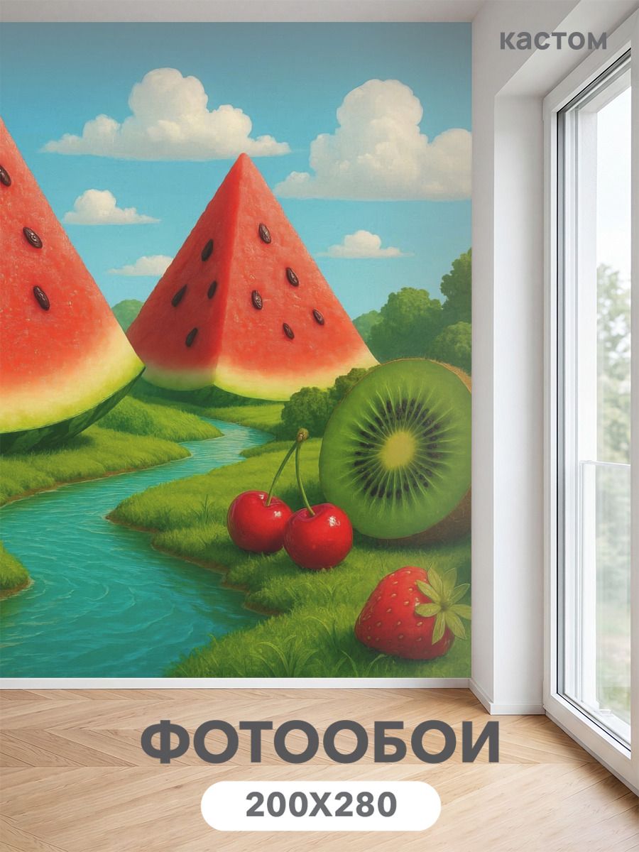 Фотообои на стену флизелиновые 3d Фрукты 200х270 см