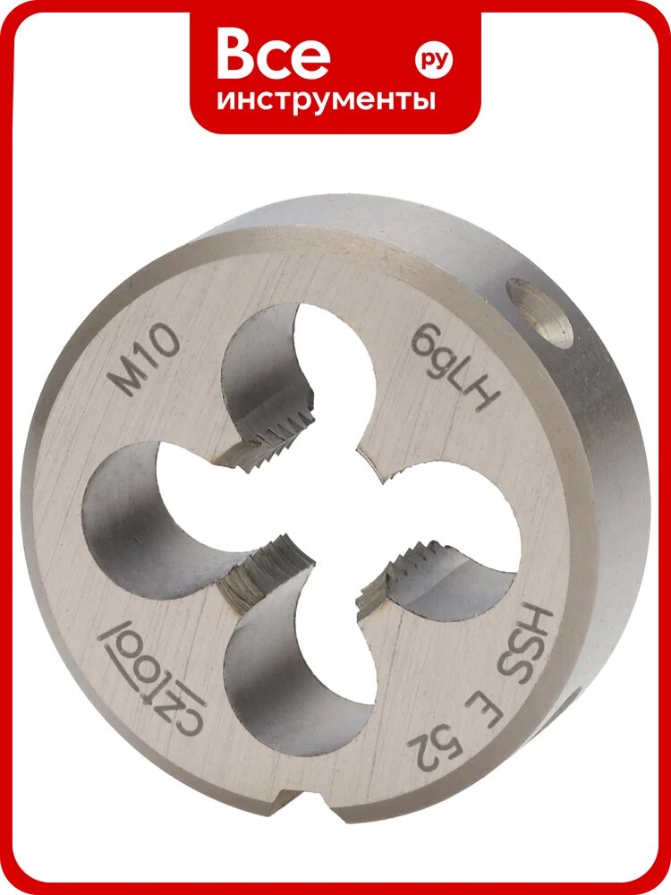 Плашка Bucovice Tools левая М10 шаг 1.5мм HSSE-VA 30x11мм 291100