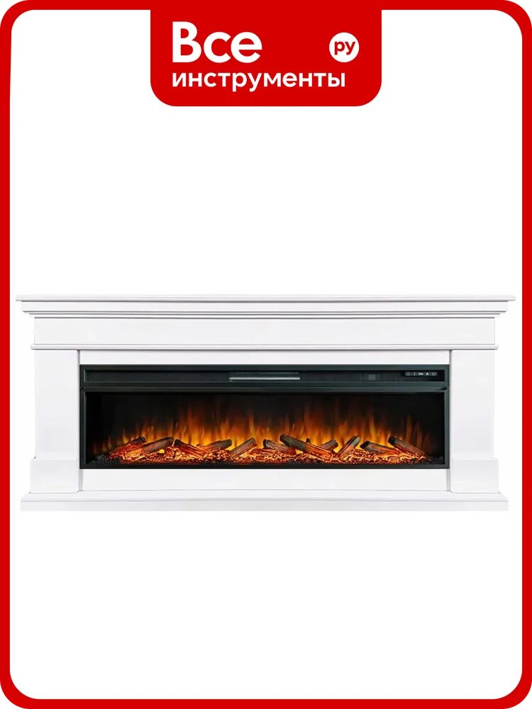 Каминокомплект Royal Flame California V60 SFT белый разборный портал и Vision 60 LOG LED электроками 64960936