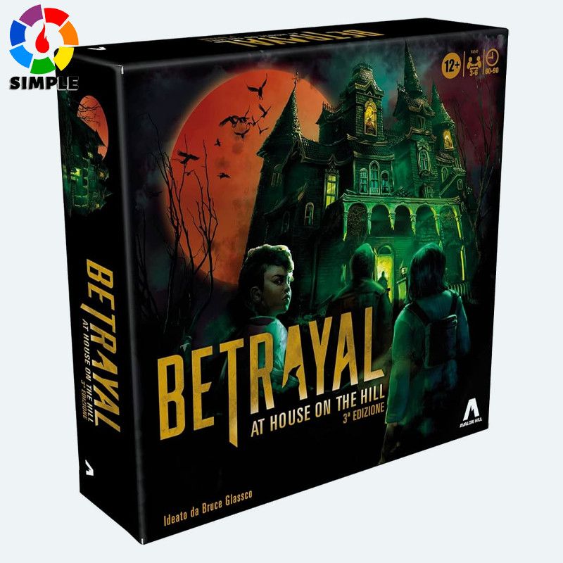 Avalon Hill Hasbro Gaming Betrayal at The House on The Hill 3rd Edition Cooperative Board Game, Карточная игра Настольная игра