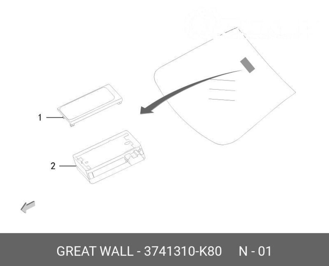 Кронштейн датчика дождя hover h5 (GREAT WALL/HAVAL/TANK 3741310K80)