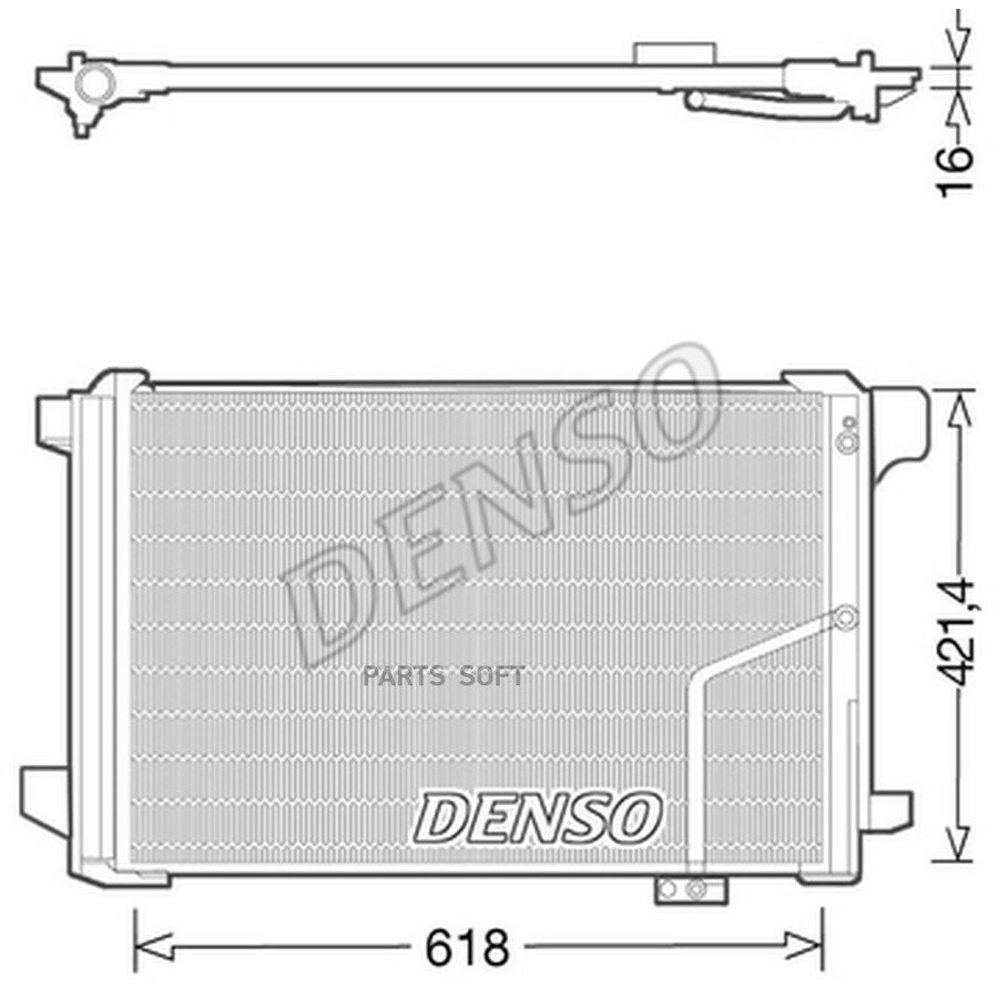 Конденсор от официального дистрибьютора, DENSO, артикул DCN17035