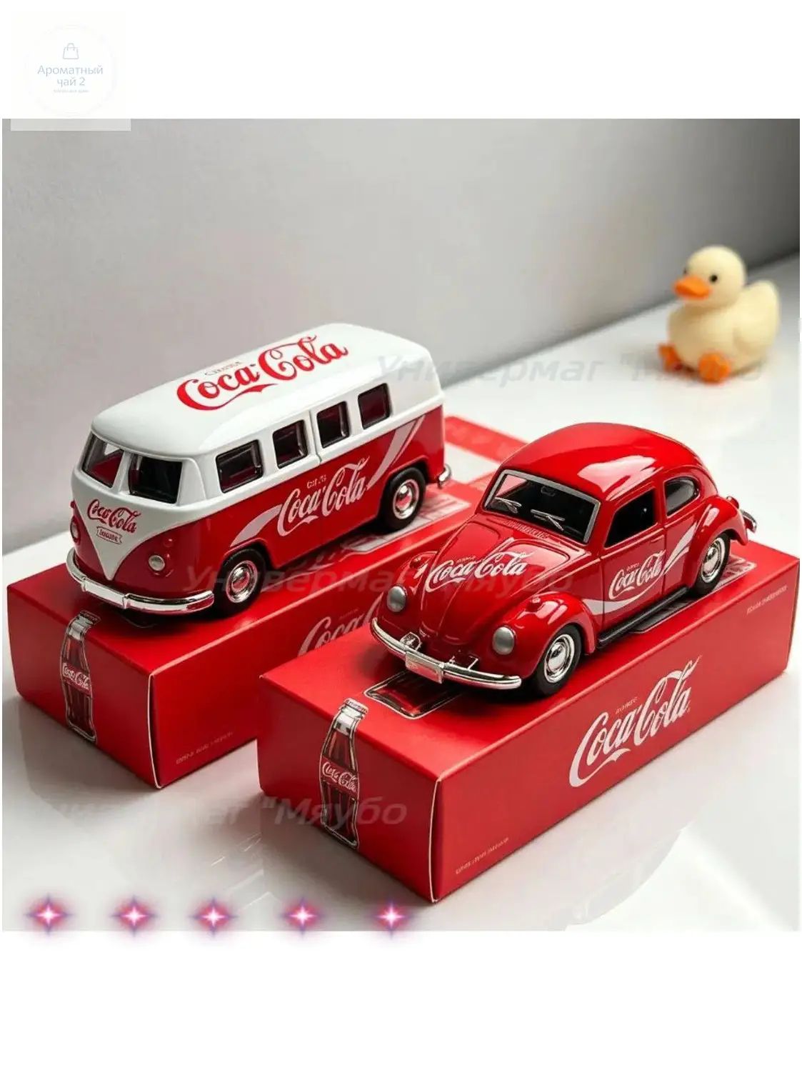 Качественный автомобиль CocaCola Volkswagen Beetle T1 из сплава 2