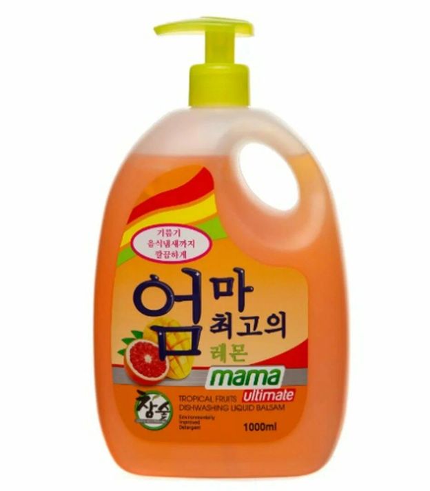 Mama Ultimate Tropical Fruits Бальзам для мытья посуды и детских принадлежностей с ароматом тропических фруктов, 1000 мл